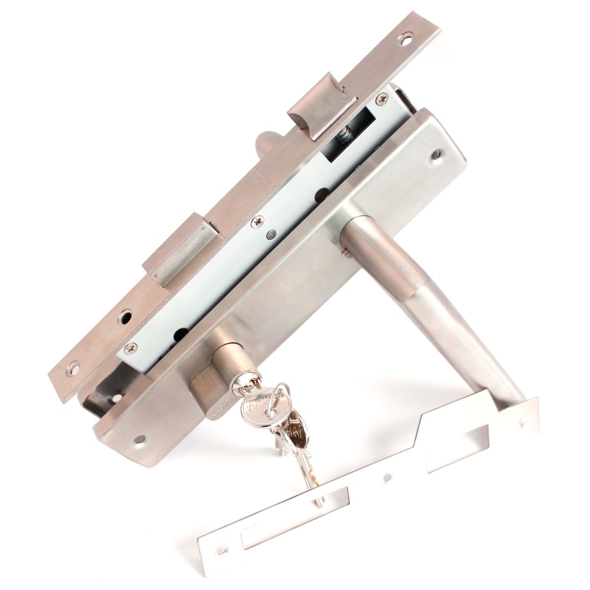 Deurslotset Eurofix® PC85 doornmaat 45 mm voor tuindeuren RVS recht ...
